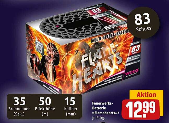Feuerwerks-Batterie »Flamehearts« Angebot bei REWE Center