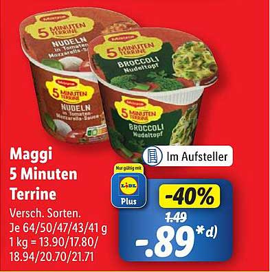 Maggi 5 Minuten Terrine Angebot bei Lidl