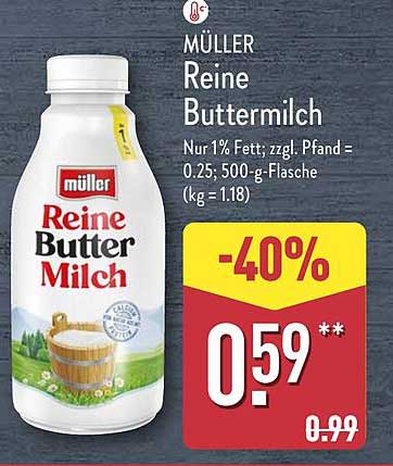 Müller Reine Buttermilch Angebot bei Aldi Nord