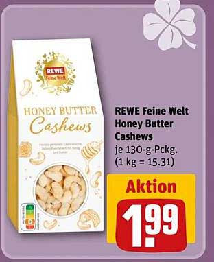 Rewe Feine Welt Honey Butter Cashews Angebot bei REWE Center