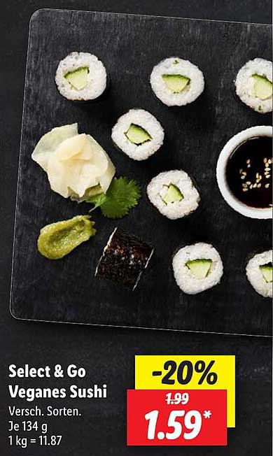 Select & Go Veganes Sushi Angebot bei Lidl