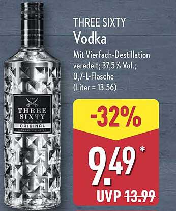 Three Sixty Vodka Angebot bei Aldi Nord