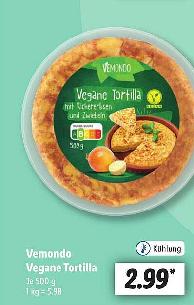 Vemondo Vegane Tortilla Angebot bei Lidl