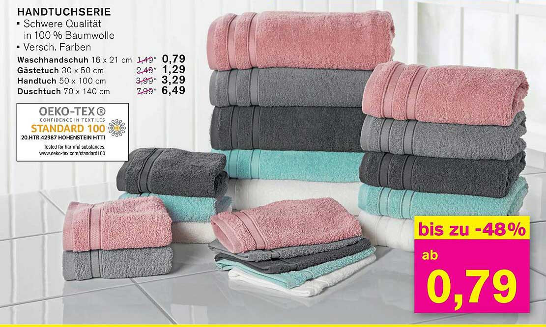 Handtuchserie - Schwere Qualität In 100 % Baumwolle Angebot bei KODi ...