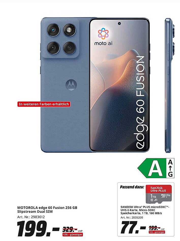 Motorola Edge 60 Fusion 256 Gb Slipstream Dual Sim Angebot bei ...