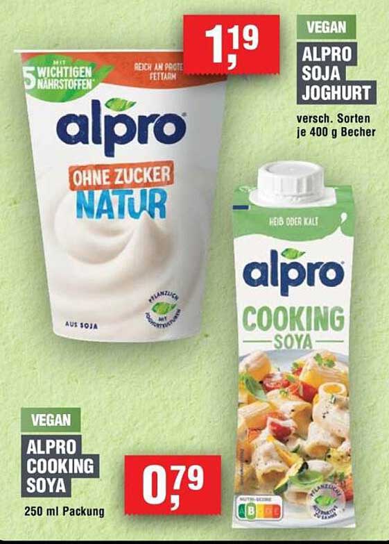 Alpro Soja Joghurt Ohne Zucker Natur, 400 G Angebot bei Handelshof ...