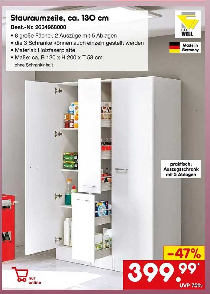 Stauräumeile, Ca. 130 Cm Angebot bei Netto Marken-Discount ...