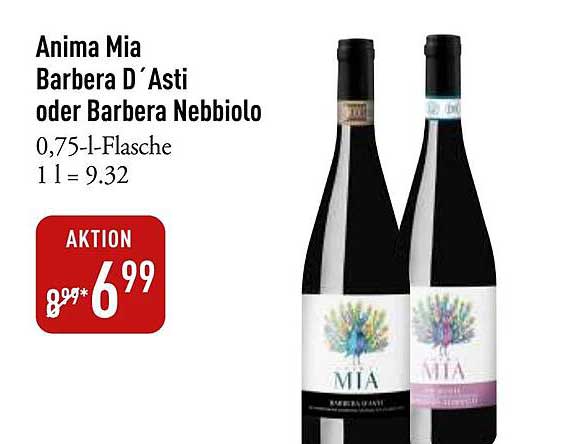 Anima Mia Barbera D´asti Oder Barbera Nebbiolo Angebot bei Galeria ...
