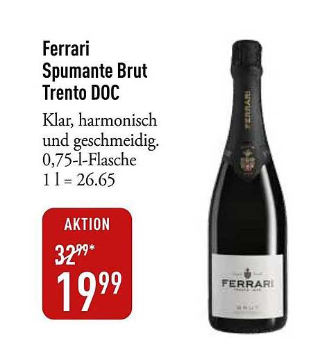 Ferrari Spumante Brut Trento Doc Angebot bei Galeria Markthalle ...