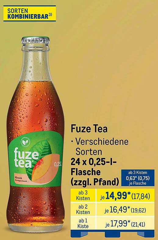 Fuze Tea • Verschiedene Sorten 12 X 0,4-L-Flasche (Zzgl. Pfand) Angebot ...