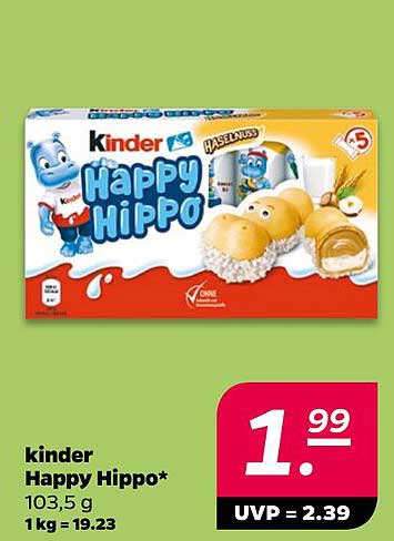 Kinder Happy Hippo* Angebot bei NETTO - ProspektGuru.de