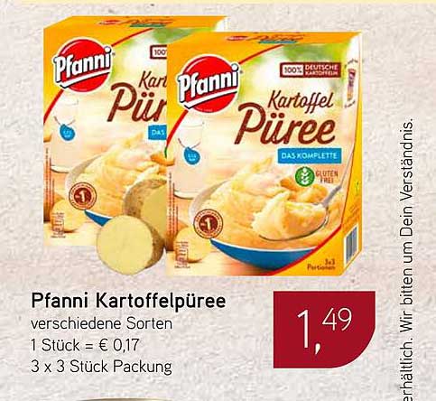 Pfanni Kartoffelpüree Verschiedene Sorten Angebot bei Dornseifer ...