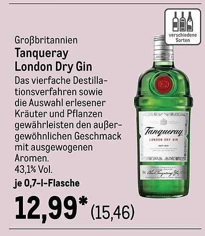 Tanqueray London Dry Gin Original Angebot bei Globus - ProspektGuru.de
