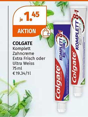 Colgate Komplett Zahnpasta Extra Frisch Oder Ultra Weiss 75 Ml Angebot ...
