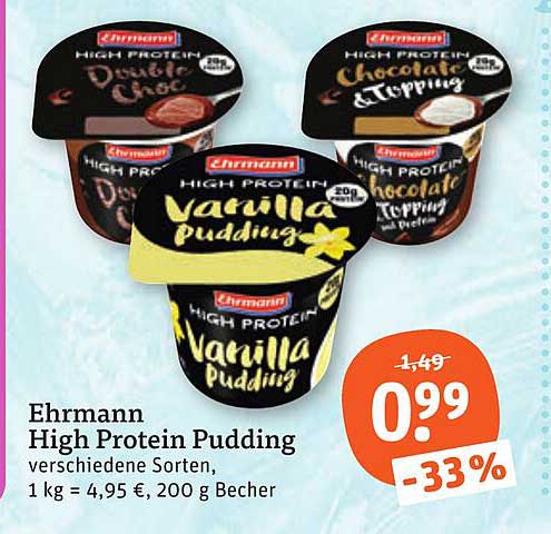 Ehrmann High Protein Pudding Verschiedene Sorten Angebot bei tegut ...