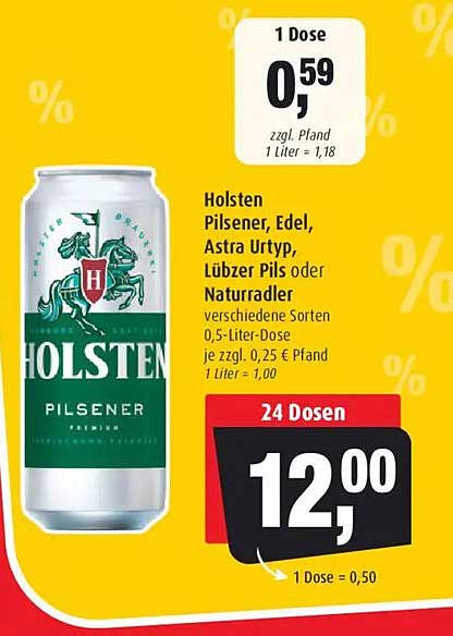 Holsten Pilsener, Edel, Astra Urtyp, Lübzer Pils Oder Naturradler ...