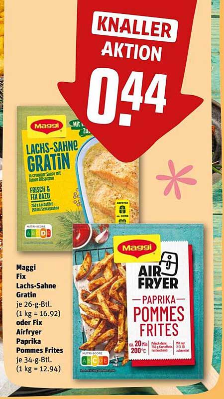 Maggi Fix Lachs-Sahne Gratin Angebot bei REWE Center - ProspektGuru.de
