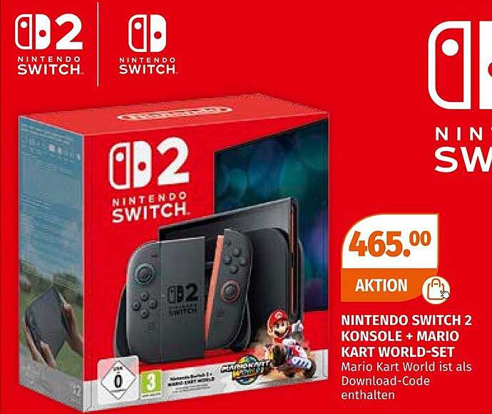 Nintendo Switch 2 Konsole + Mario Kart World-Set Angebot bei Müller ...