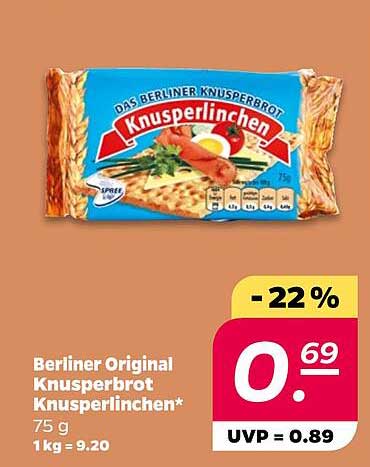 Berliner Original Knusperbrot Knusperlinchen* Angebot bei NETTO
