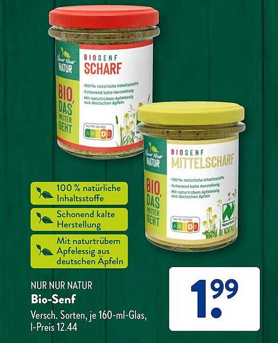 Bio-Senf Angebot bei Aldi Süd