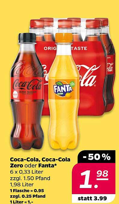Coca-Cola, Coca-Cola Zero Oder Fanta* Angebot bei NETTO