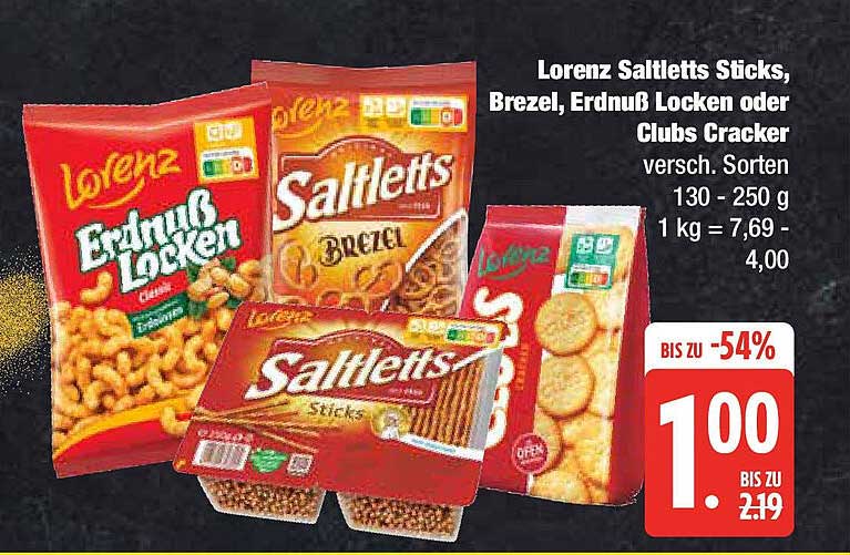 Lorenz Saltletts Sticks, Brezel, Erdnuss Locken Oder Clubs Cracker ...