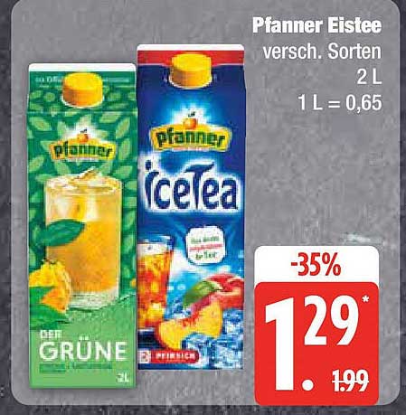 Pfanner Eistee Angebot bei Edeka