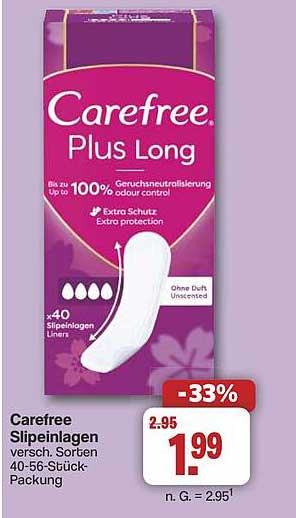 Carefree Slipeinlagen Angebot bei Famila Nord West - ProspektGuru.de