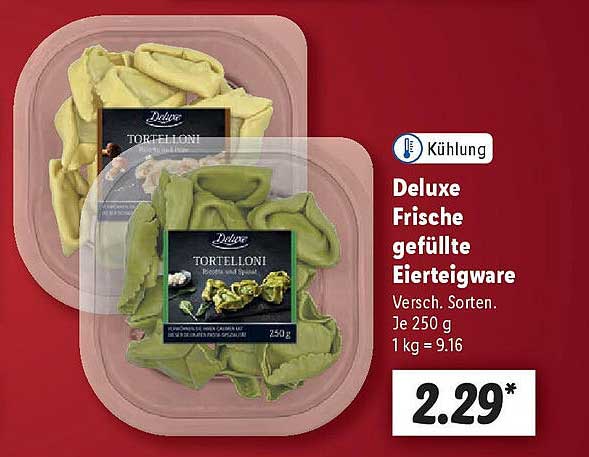Deluxe Frische Gefüllte Eierteigware Angebot bei Lidl