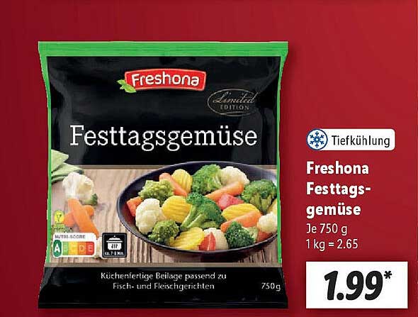 Freshona Festtagsgemüse Angebot bei Lidl