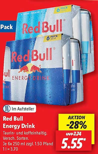 Red Bull Energy Drink Angebot bei Lidl