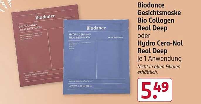 Biodance Gesichtsmaske Bio Collagen Real Deep Oder Hydro Cera-Nol Real ...