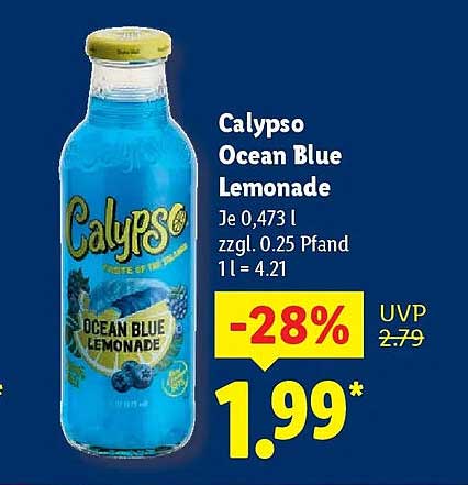 Calypso Ocean Blue Lemonade Angebot bei Lidl - ProspektGuru.de