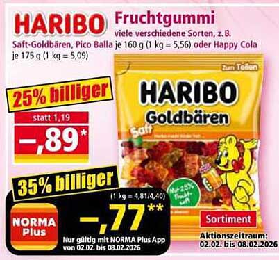 Haribo Fruchtgummi Angebot bei Norma - ProspektGuru.de