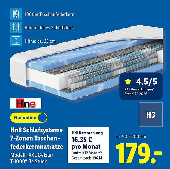 Hn8 Schlafsysteme 7 Zonen