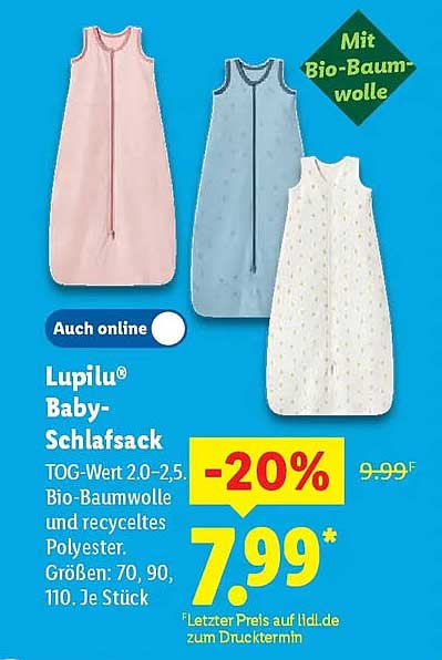 Lupilu® Baby-Schlafsack Angebot bei Lidl - ProspektGuru.de