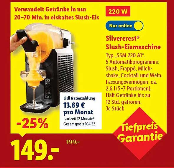 Silvercrest® Slush-Eismaschine Angebot bei Lidl - ProspektGuru.de