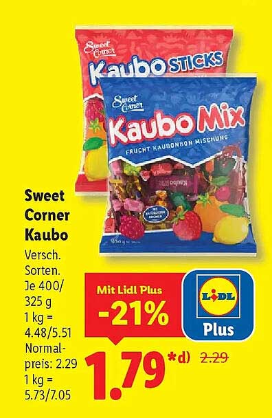 Sweet Corner Kaubo Angebot bei Lidl - ProspektGuru.de