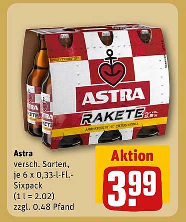 Astra Rakete Angebot bei REWE Kaufpark