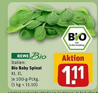 Bio Baby Spinat Angebot bei REWE Kaufpark
