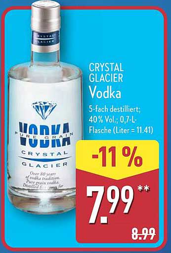 Crystal Glacier Vodka Angebot bei Aldi Nord
