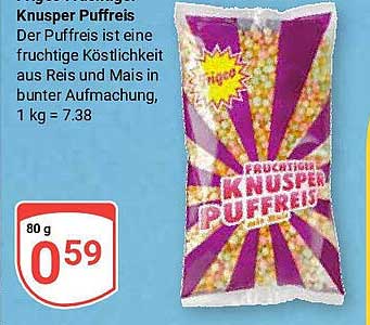 Fruchtiger Knusper Puffreis Angebot bei Globus