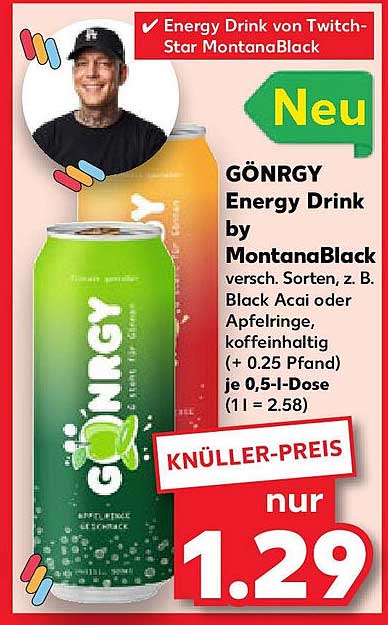 Spannende Gonrgy Energy Drink Kaufland Ebenbild