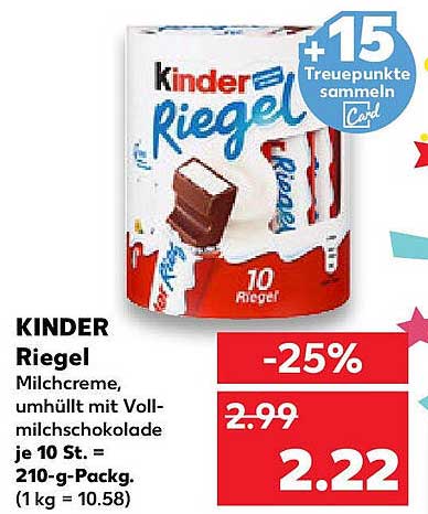 Kinder Riegel Angebot bei Kaufland