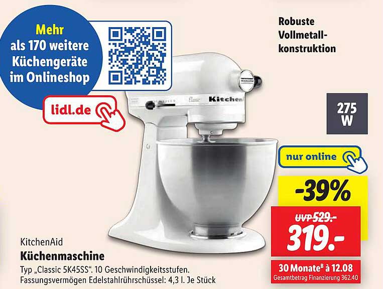 Kitchenaid Küchenmaschine Angebot bei Lidl - ProspektGuru.de