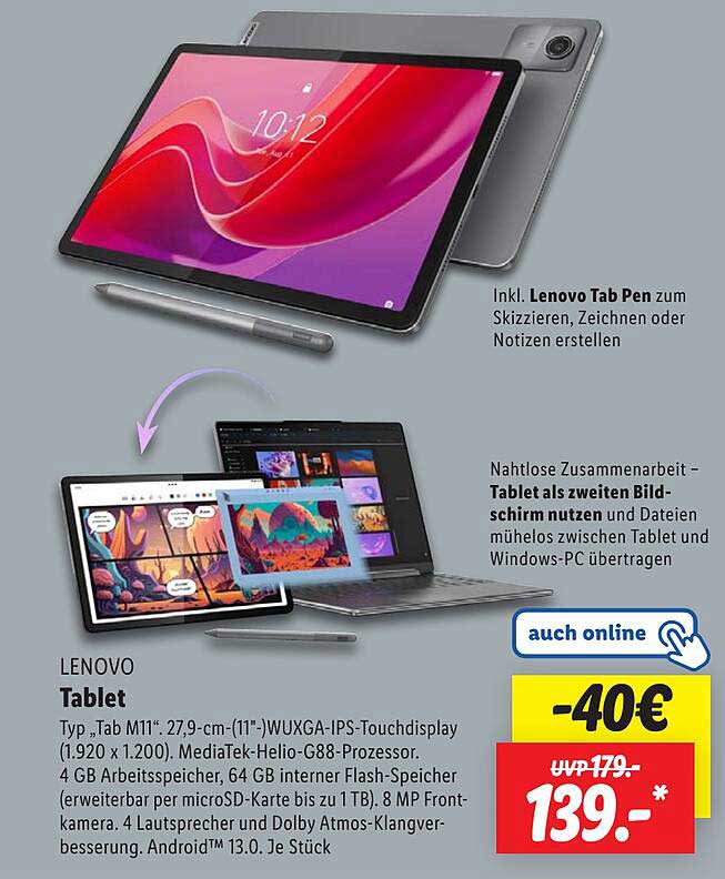 Lenovo Tablet Angebot bei Lidl