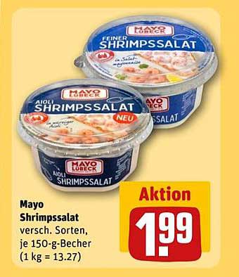 Mayo Shrimp- Oder Aioli Shrimp-Salat Angebot bei REWE Center