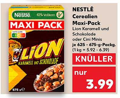 Nestlé Cerealien Maxi-Pack Angebot bei Kaufland - ProspektGuru.de