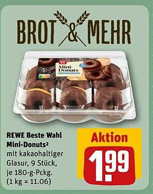 Rewe Beste Wahl Mini-Donuts Angebot bei REWE Center