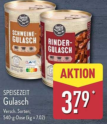 Speisezeit Gulasch Angebot bei Aldi Nord